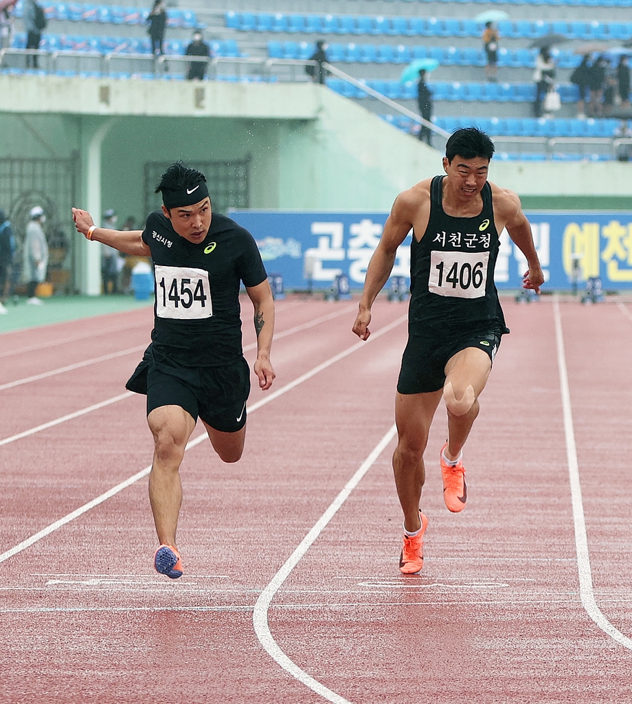 '10초37' 이규형, 남자일반부 100m 우승…남고부 비웨사는 실격 | 연합뉴스