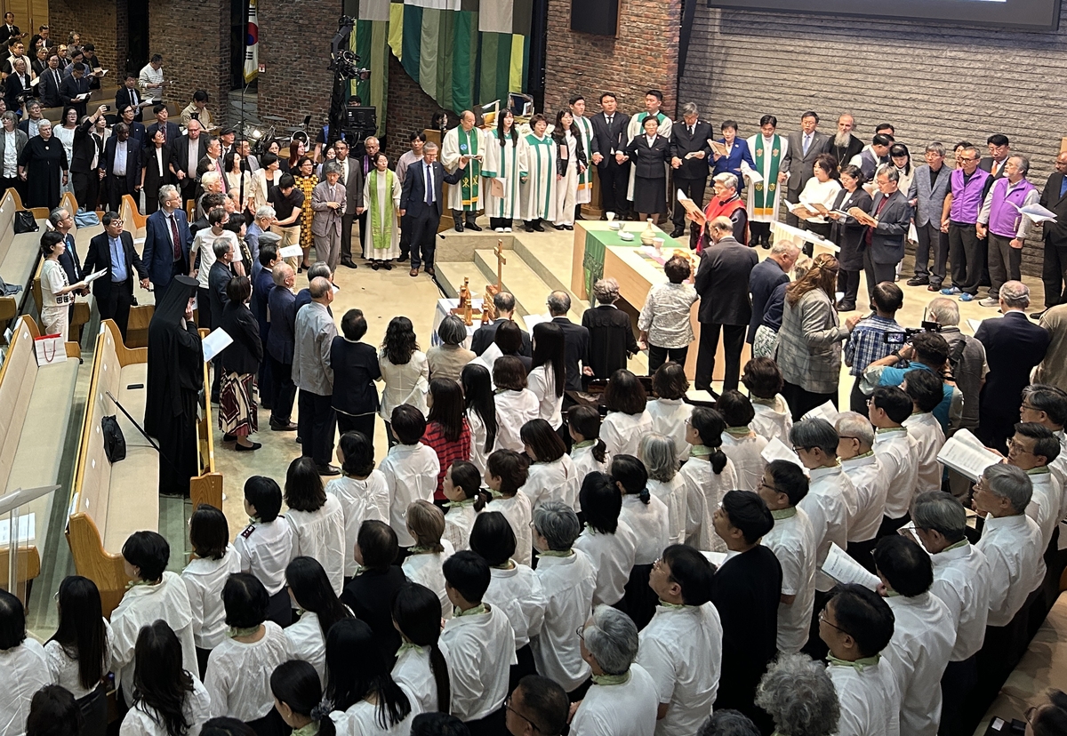 NCCK 창립100주년 기념예배…"차이 있지만 하나님 안에서 한몸" | 연합뉴스