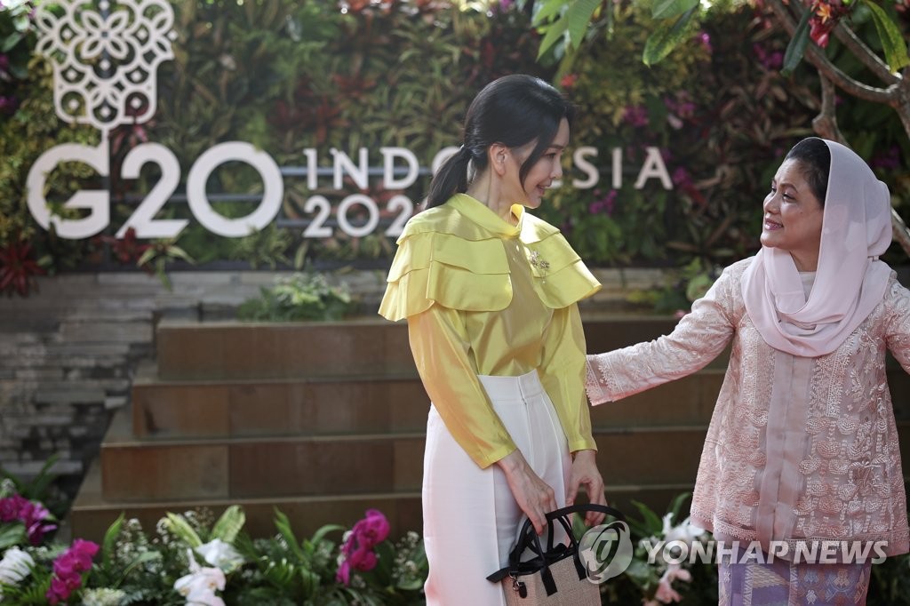 G20 정상회의 배우자 프로그램 참석한 김건희 여사 | 연합뉴스